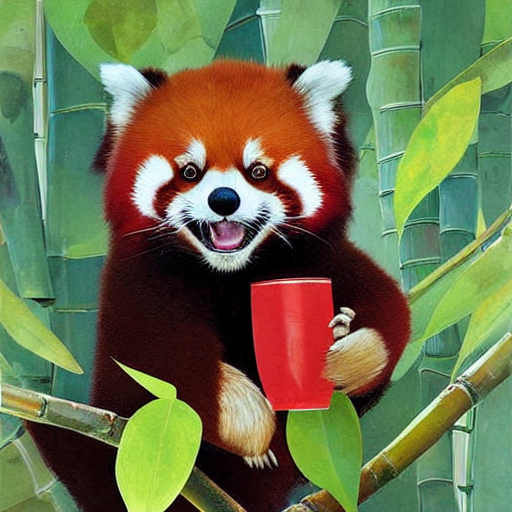 Laughing Red Panda