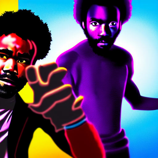 prompthunt: a photo of donald glover as the prowler fighting miles ...