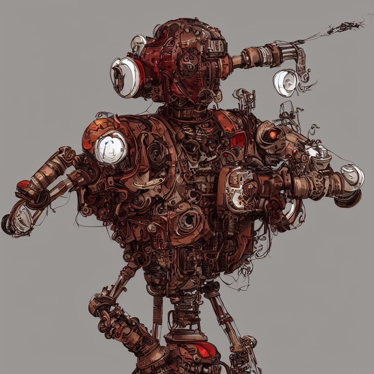 Steampunk Robot Concept