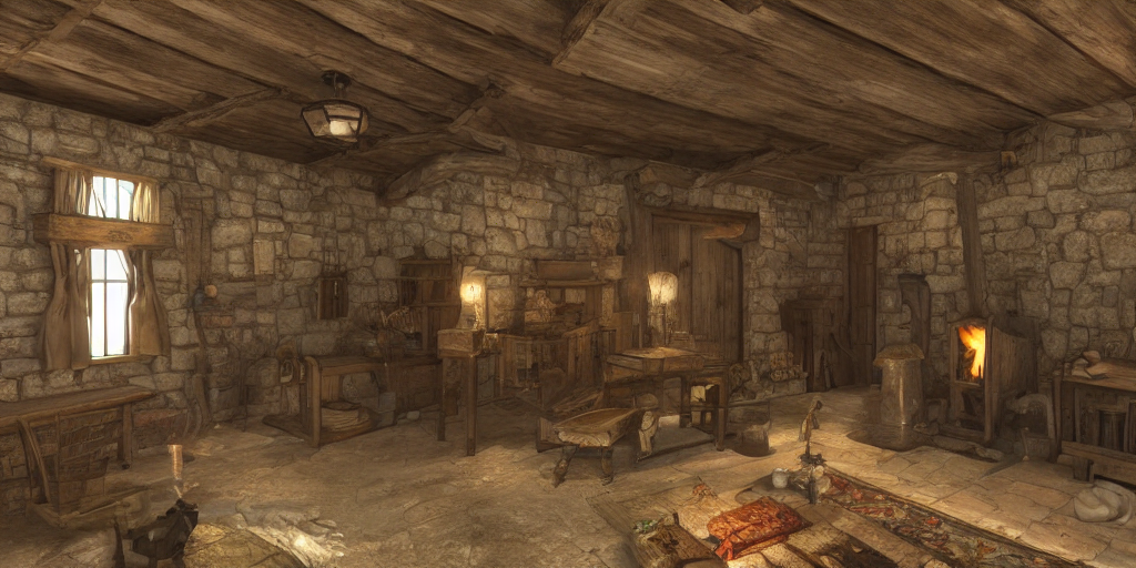 Medieval Cottage Interior