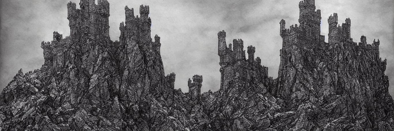 prompthunt: dragonstone castle from westeros by ian miller, extremely ...