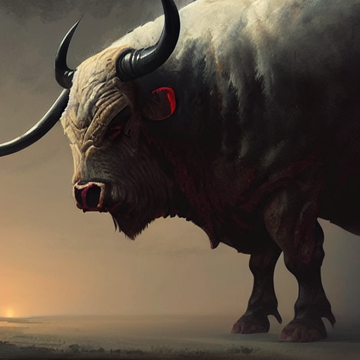 Angry Bull Painting
