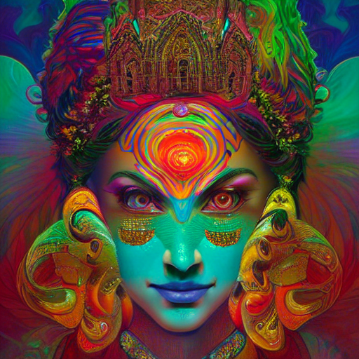 Krishna Psychedelic Art