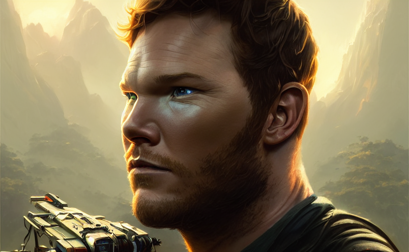 prompthunt: highly detailed portrait of chris pratt, in xcom 2, stephen ...