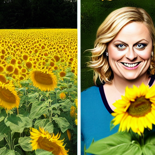prompthunt: a mural of Amy poehler as Leslie knope in a meadow of ...
