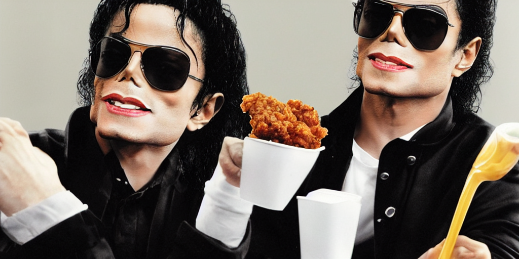 Michael Jackson Eating Kfc