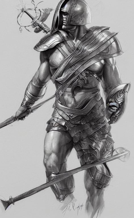 Achilles Helmet Drawing