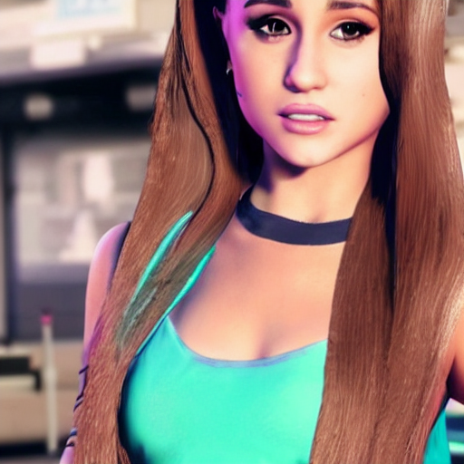 prompthunt: ariana grande as gta v loading screen girl