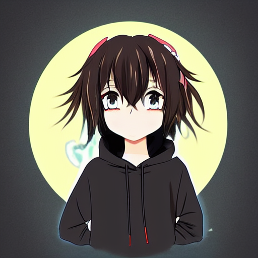 prompthunt: anime manga menhera chan boymoder black hoodie brown eyes ...