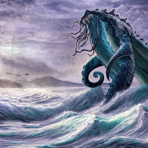 Giant Sea Creatures Art