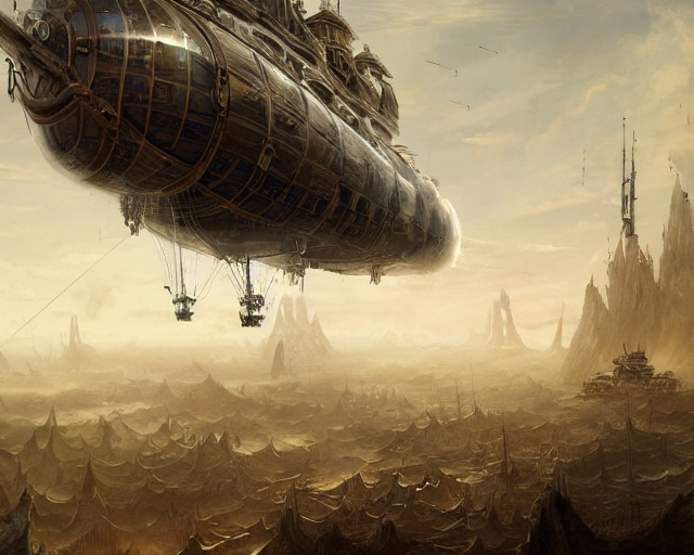 Medieval Fantasy Airship