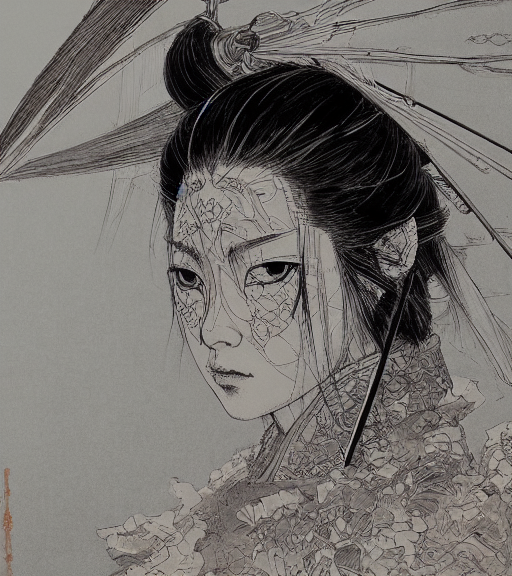 Samurai Anime Drawing