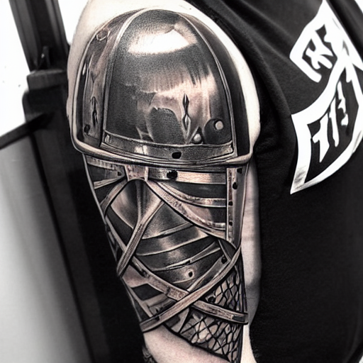 Medieval Armor Shoulder Tattoo