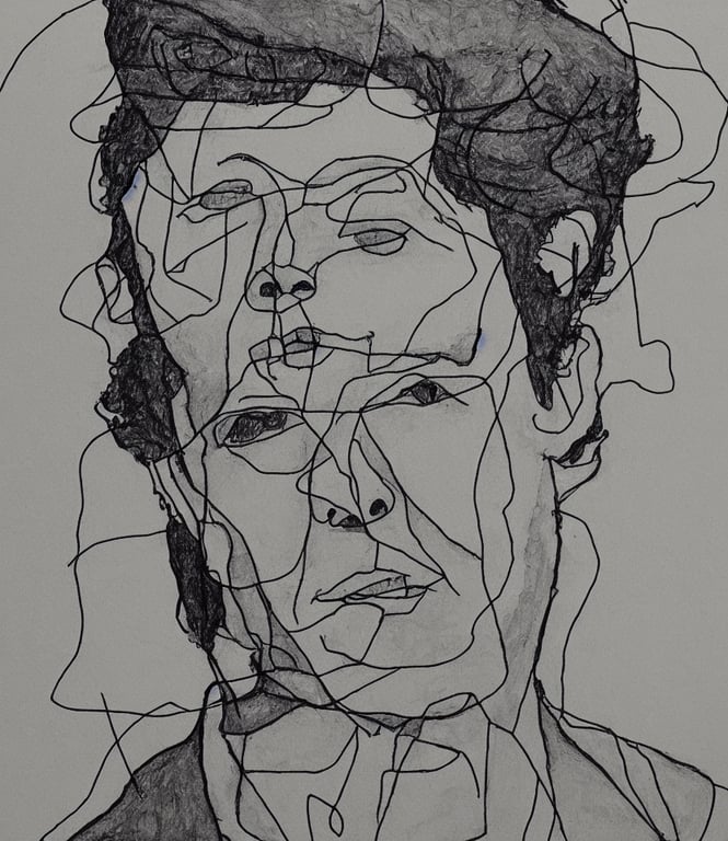Egon Schiele Contour Drawings