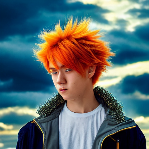 Orange Hair Boy Anime