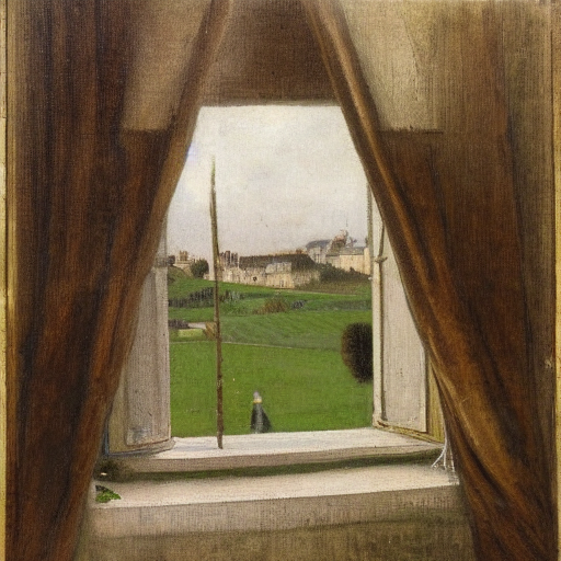 prompthunt: view from the window at le gras by joseph nicephore niepce