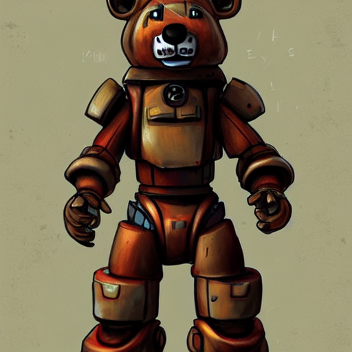 prompthunt: freddy fazbear in a futuristic mech soldier suit, concept ...