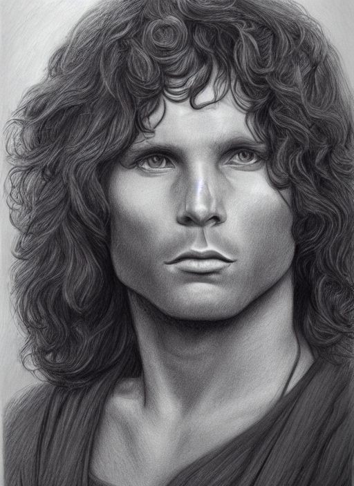 Jim Morrison Black And White