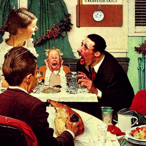 Norman Rockwell Christmas Dinner