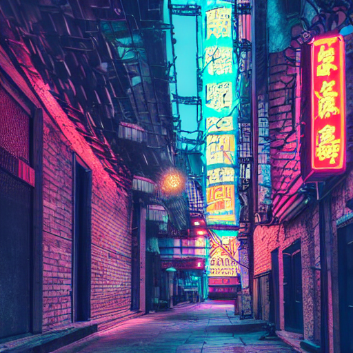 prompthunt: an alleyway in Chongqing!!! China, Night, neon light ...