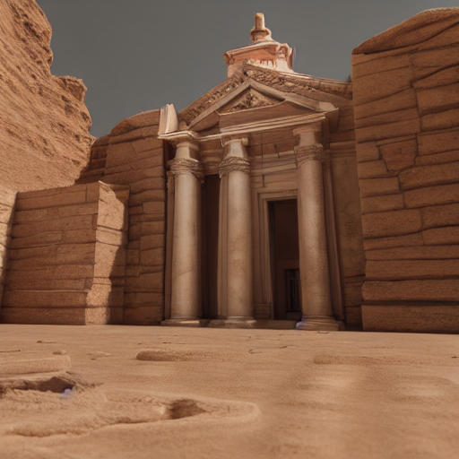 prompthunt: 3 d render of petra, octane render, unreal engine