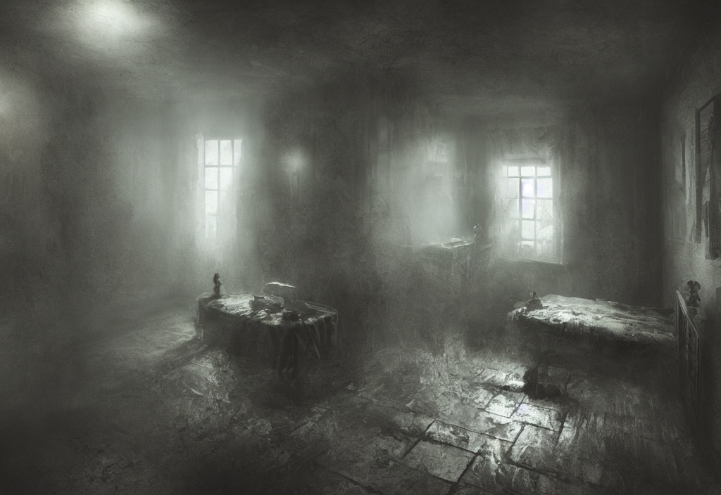 prompthunt: eldritch shadows ghosts in a room of a haunted house ...
