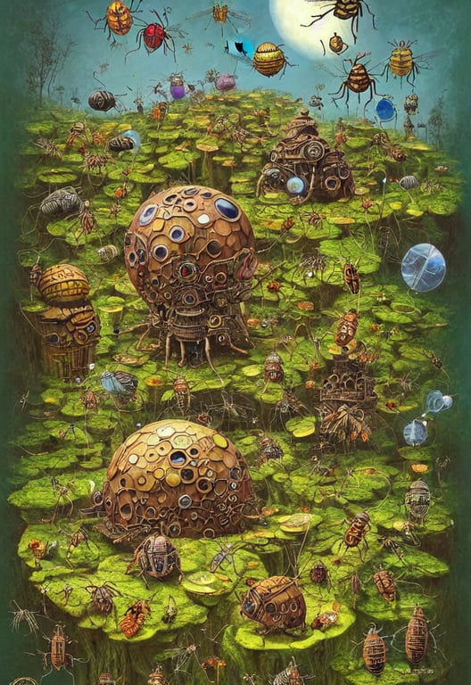 prompthunt: Insect art print, Microcosmos colony, insect infestation ...