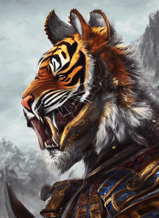 Cool Tiger Warrior Wallpaper