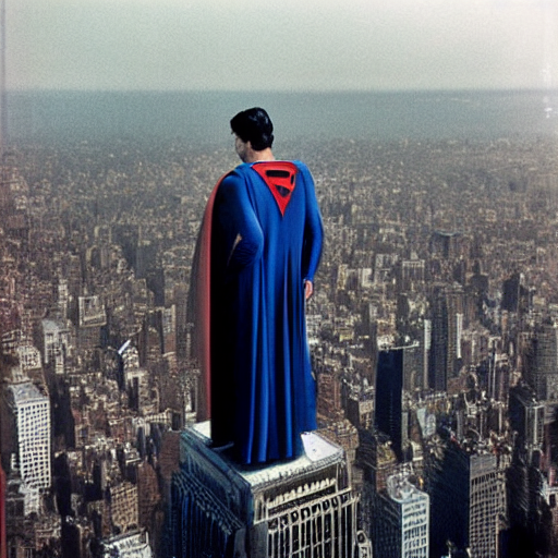Superman Standing On Building