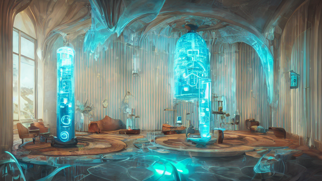 prompthunt: interior view of Wizard's tower, peaceful interior design ...