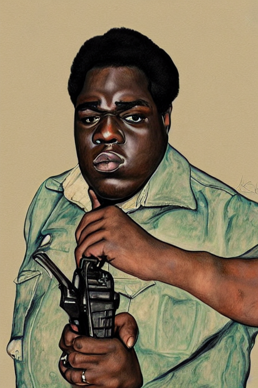 Biggie With Gun