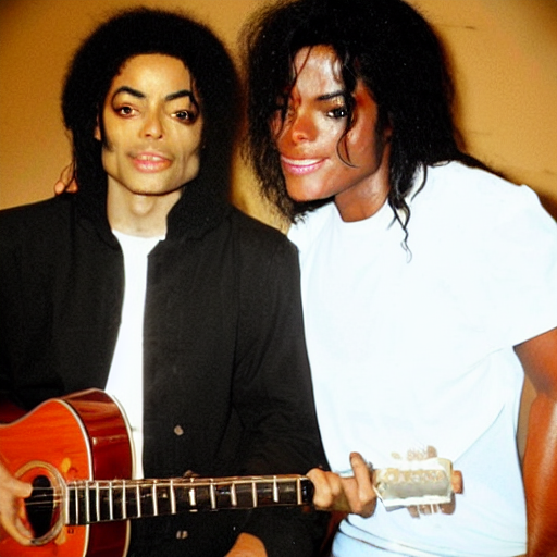 prompthunt: michael jackson and jason malachi duet in recording studio