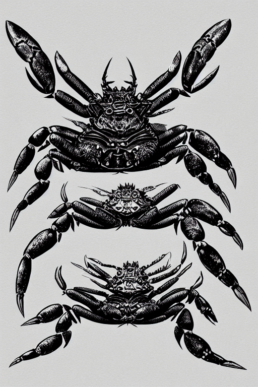 prompthunt: crab humanoid figure warrior, symmetrical, highly detailed ...