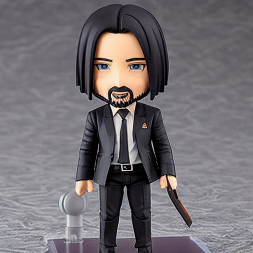 prompthunt: Keanu Reeves Nendoroid figure
