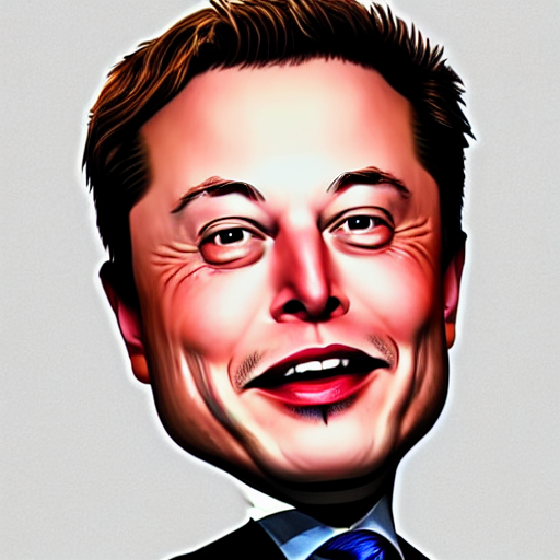 prompthunt: elon musk as a caricature drawing