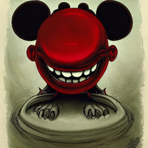 Evil Mickey Mouse Drawing