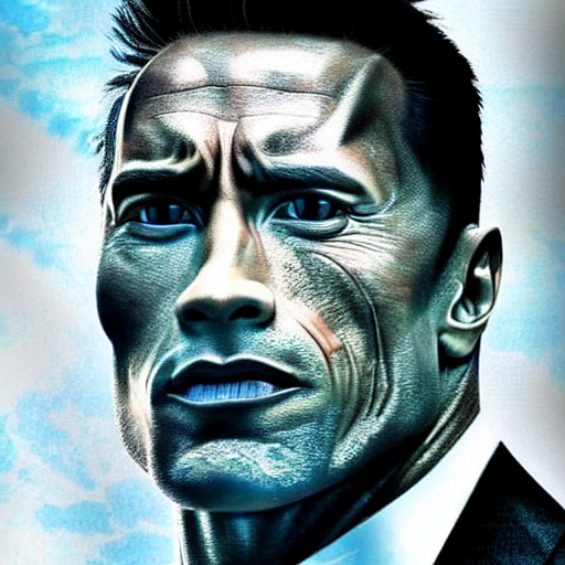 Arnold Schwarzenegger Terminator Face