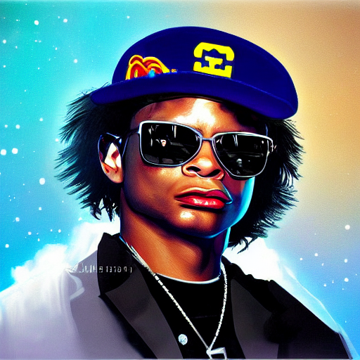 prompthunt: eazy-e meets sailor moon hyper realistic digital art