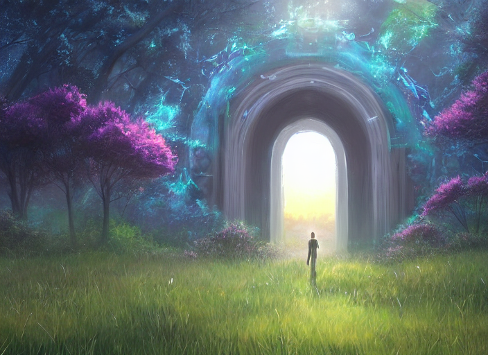 prompthunt: close-up of a multi-dimensional portal leading to many ...