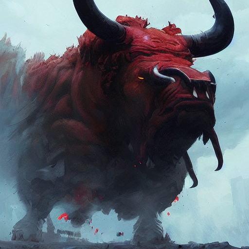 Angry Bull Painting