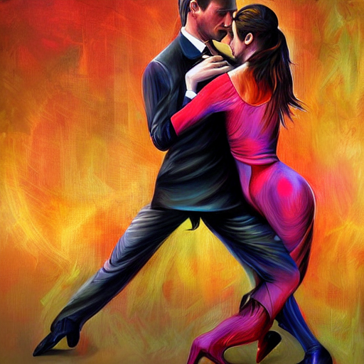 prompthunt: tango footwork, dark, vibrant, digital art, by magali ...