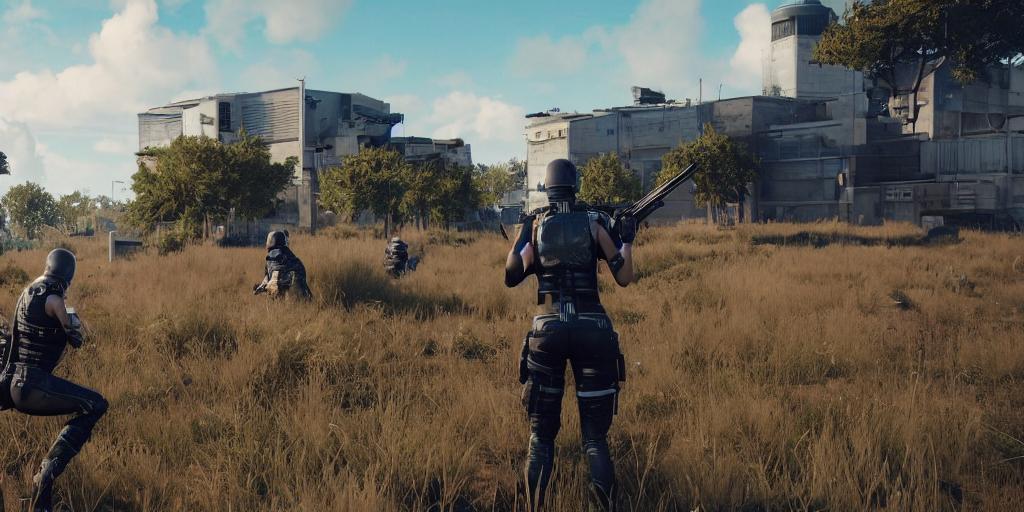 prompthunt: futuristic pubg game first person perspective. screenshot ...