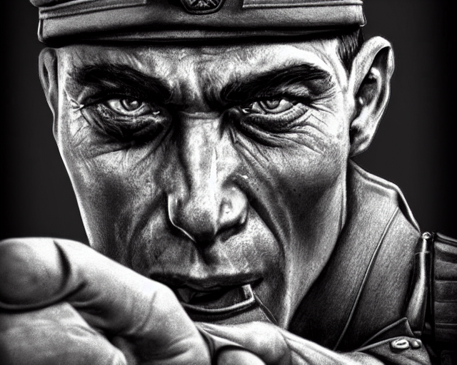 Soldier Drawing Face Realistic