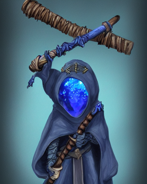 Cloaked Mage With Sword