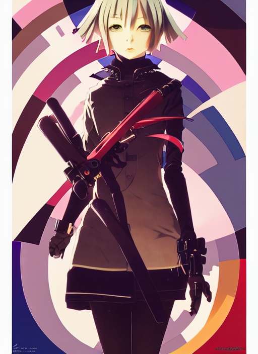 prompthunt: yoh yoshinari, ilya kuvshinov colorful anime portrait of ...