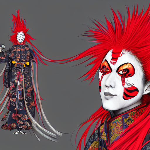 Kabuki Warrior Makeup
