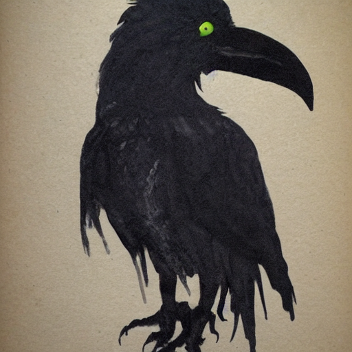 Evil Raven Drawing