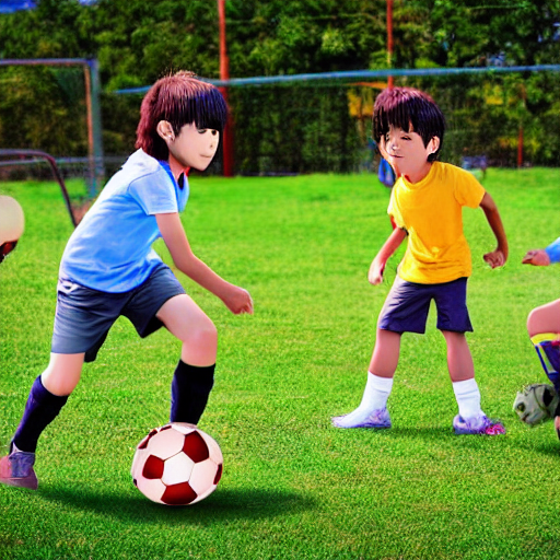 Anime Children Playing