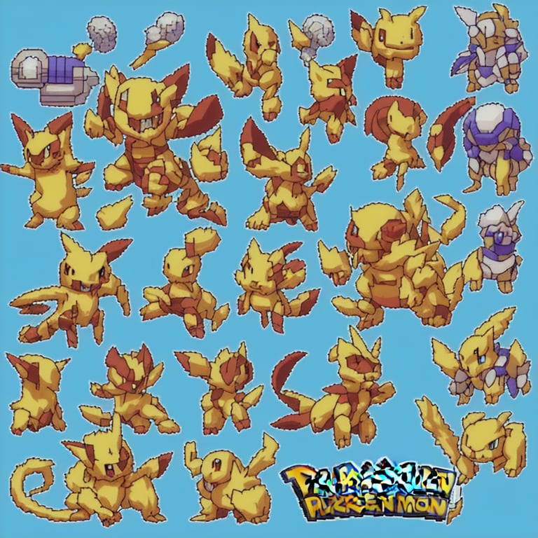 8 Bit Pokémon Sprites Gitter