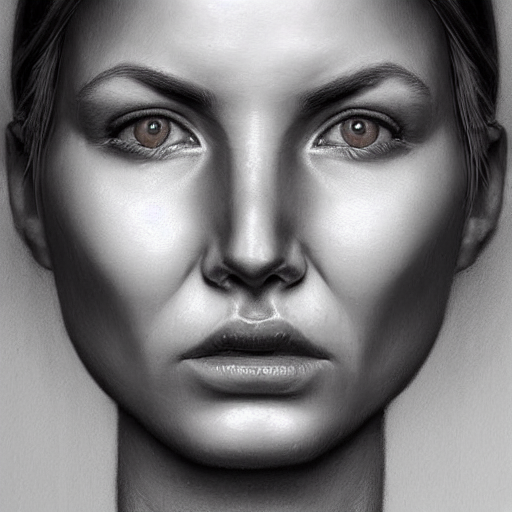 Realistic Girl Face Sketch